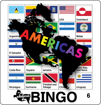 Flags of the World Bingo Americas ESL ELL Newcomer Game | Made By Teachers