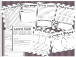 Reading Genre Activities (Matching Game, Surveys, Quiz, Book Review ...