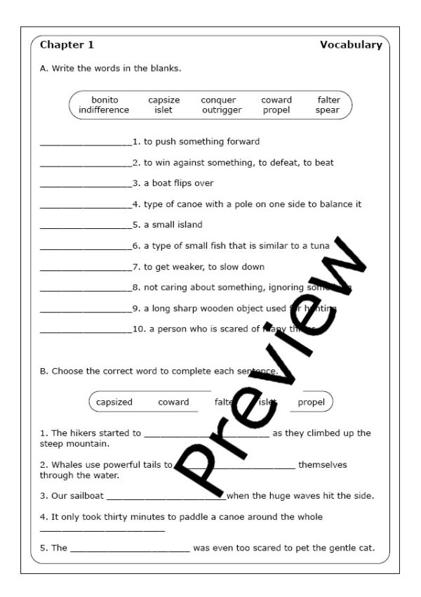 Armstrong Sperry "Call It Courage" worksheets - Made By Teachers