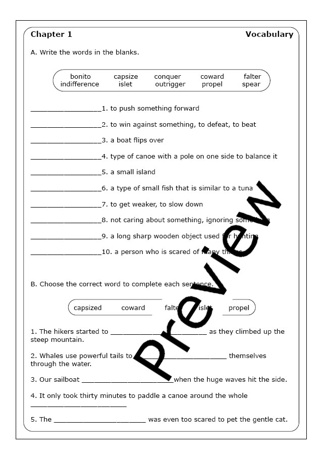Armstrong Sperry "Call It Courage" worksheets | Made By Teachers