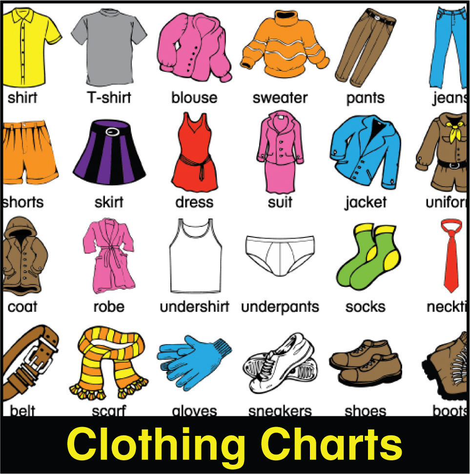 Clothing Charts Interactive Notebooks ESL ELL Newcomer | Made By Teachers