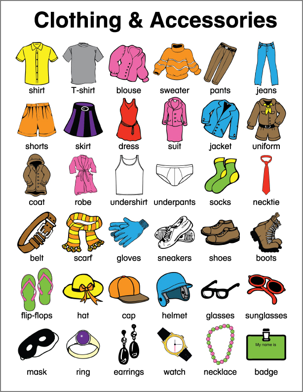 Clothing Charts Interactive Notebooks ESL ELL Newcomer | Made By Teachers