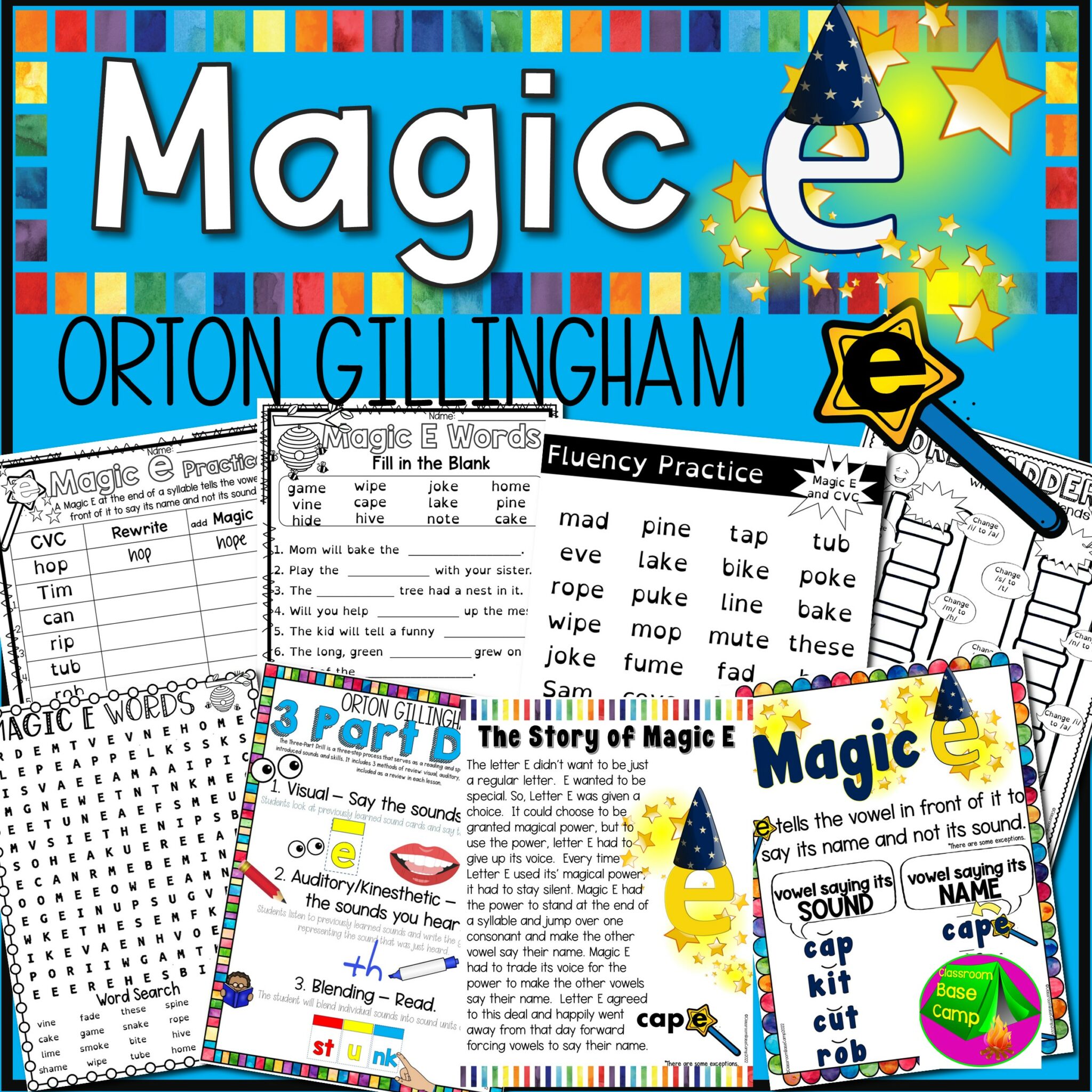 Magic E Syllable / Sneaky E - Orton Gillingham | Made By Teachers