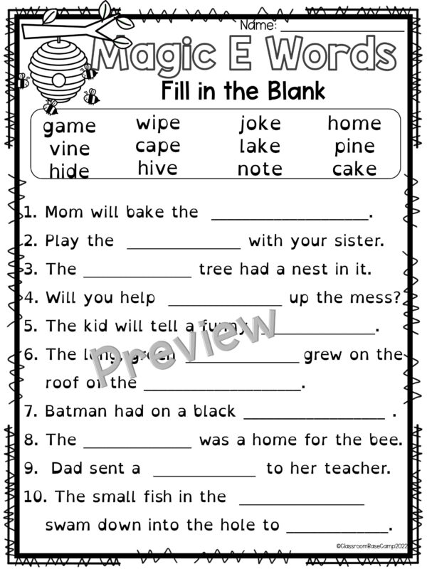 Magic E Syllable / Sneaky E - Orton Gillingham | Made By Teachers