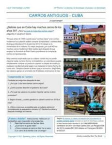 Carros antiguos en Cuba - Scaffolded Cultural Activity La ciencia y ...