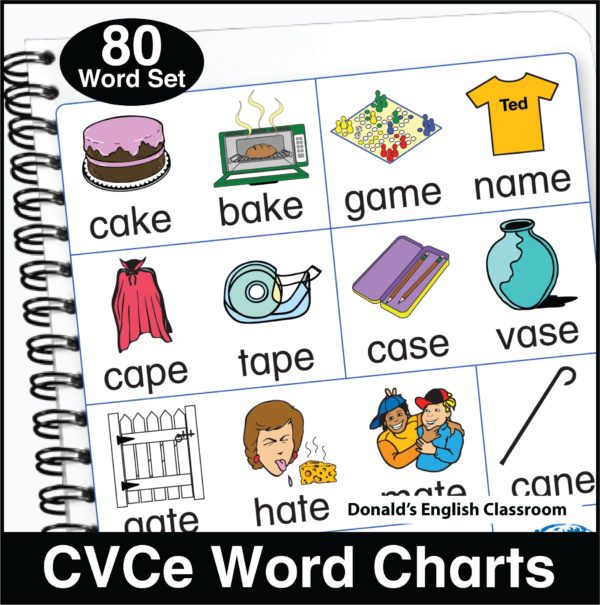 Silent e Word Charts 2 Interactive Notebooks ESL ELL Newcomer | Made By ...