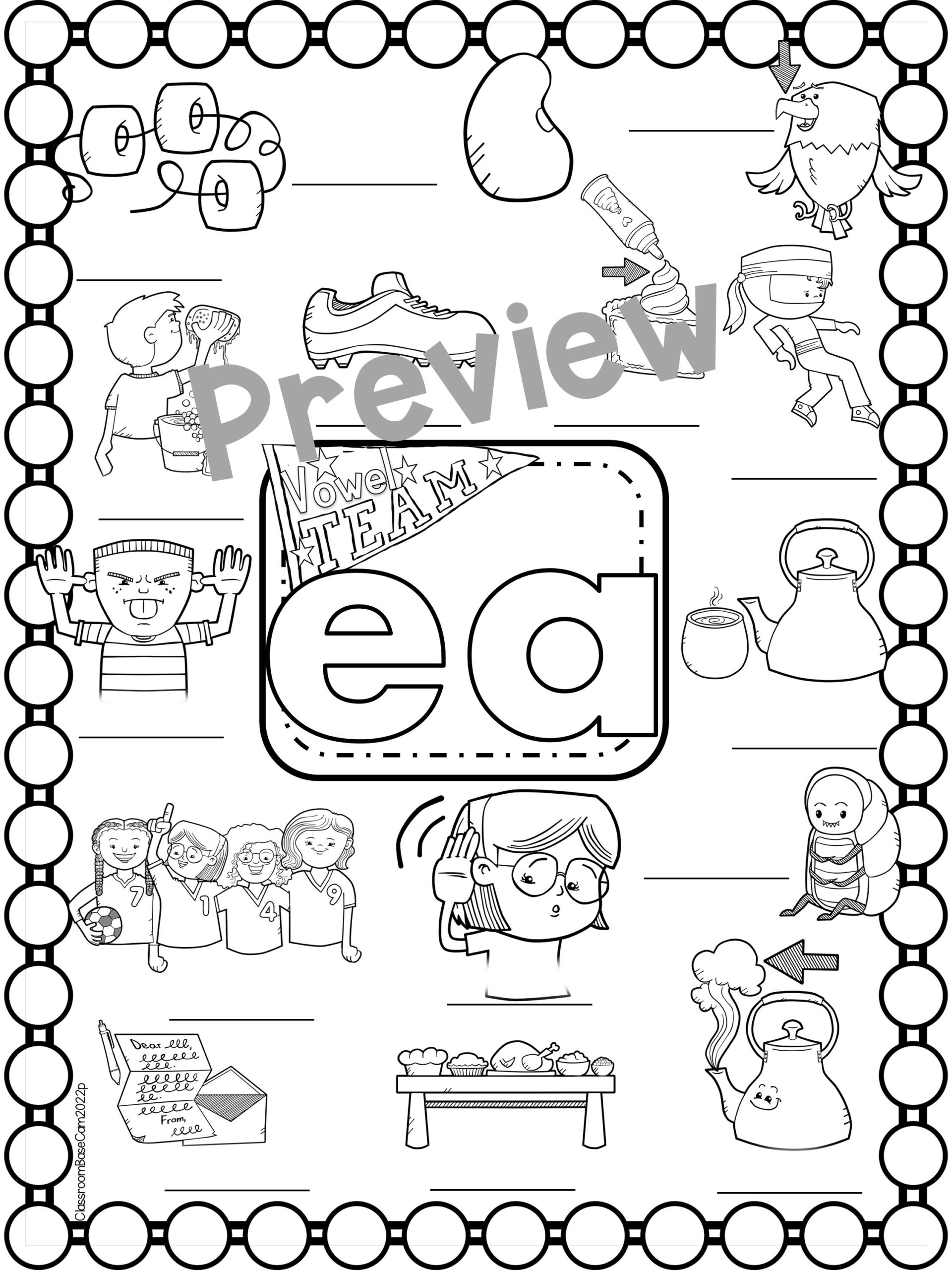 Predictable Vowel Teams Orton Gillingham AY, AI, EE, EA, IGH, OA, OW ...
