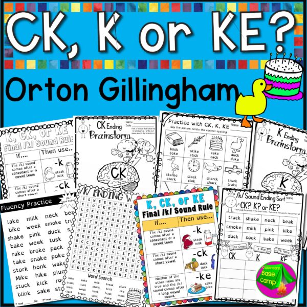 Ck, K or KE Spelling Rules - Orton Gillingham | Made By Teachers