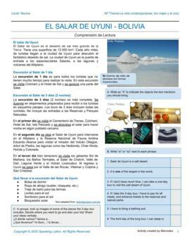 El Salar de Uyuni - Scaffolded Cultural Activity: La vida contemporánea ...