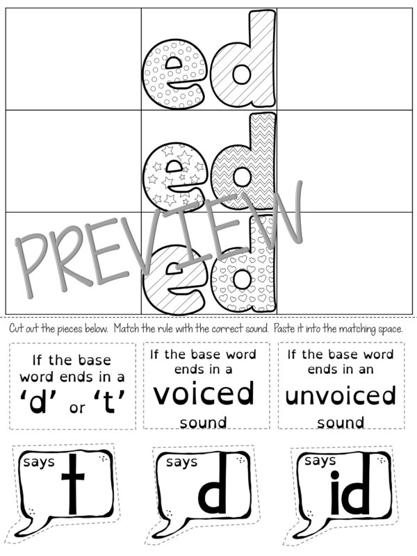 3 Sounds of ED - Orton Gillingham (ED Sounds Ending) | Made By Teachers