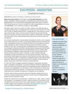 Eva Perón - Scaffolded Cultural Activity: La belleza y la estética ...
