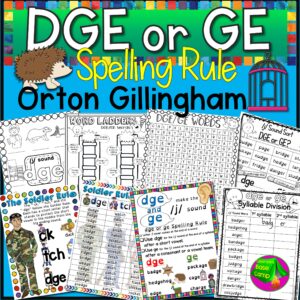 DGE or GE Spelling - Orton Gillingham (The Soldier Rule) | Made By Teachers