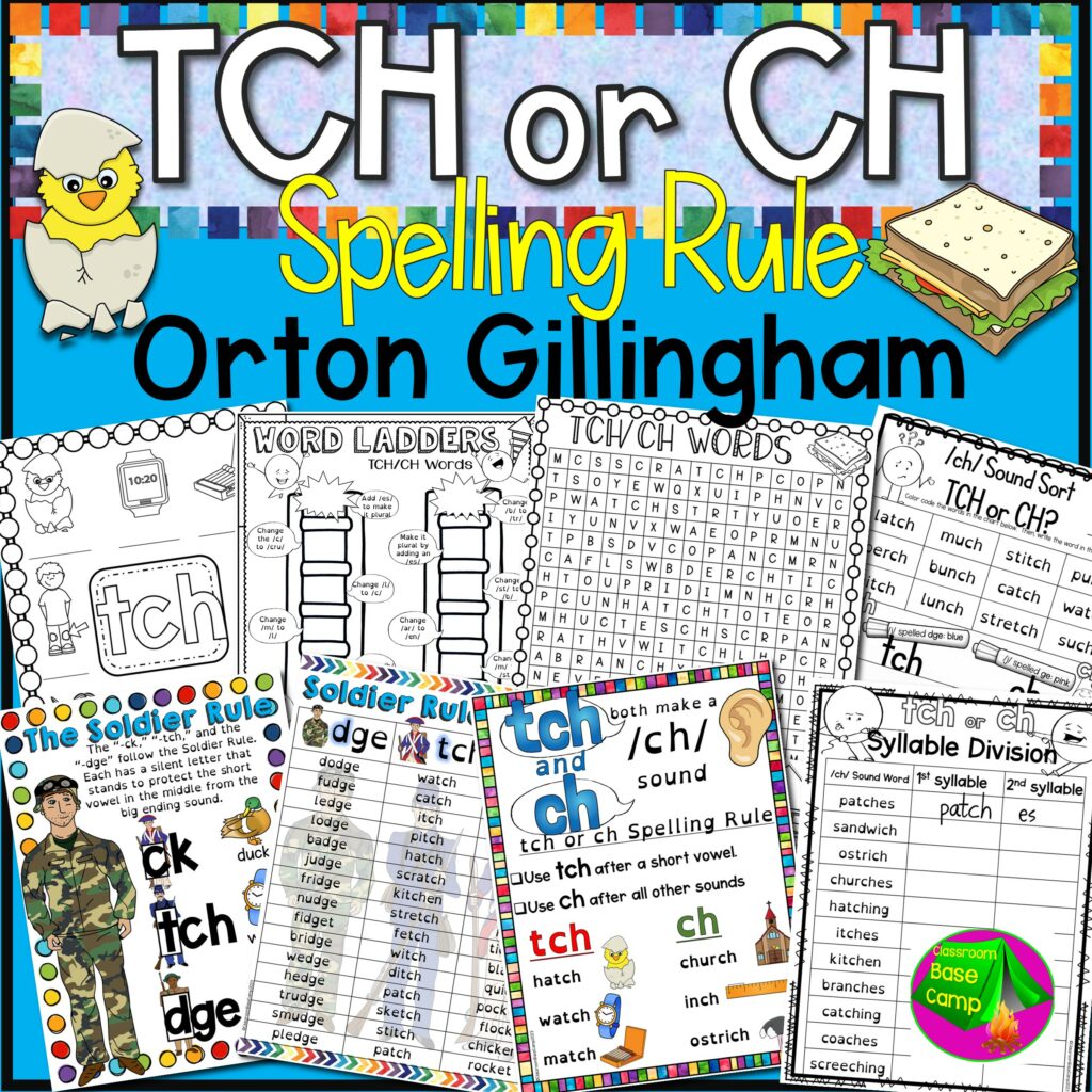 TCH or CH Spelling - Orton Gillingham (The Soldier Rule) | Made By Teachers