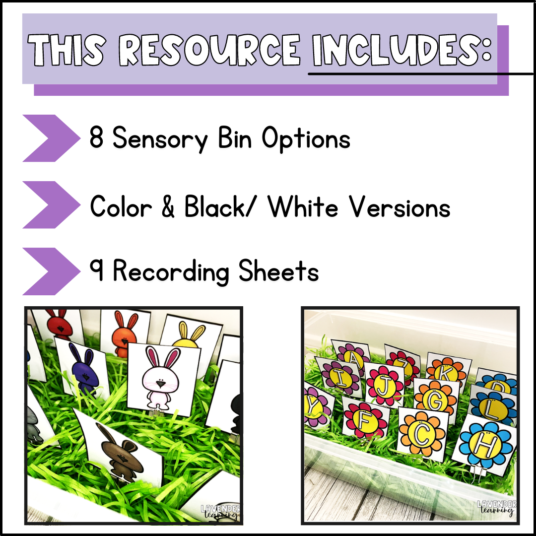 April Sensory Bin for Early Elementary - Easter Sensory Bin - Spring ...