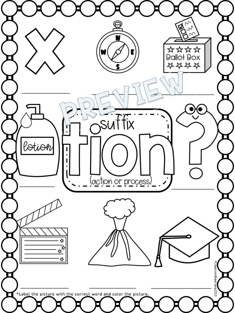 TION SION CIAN Suffixes - Orton Gillingham Suffix Spelling Rules | Made ...