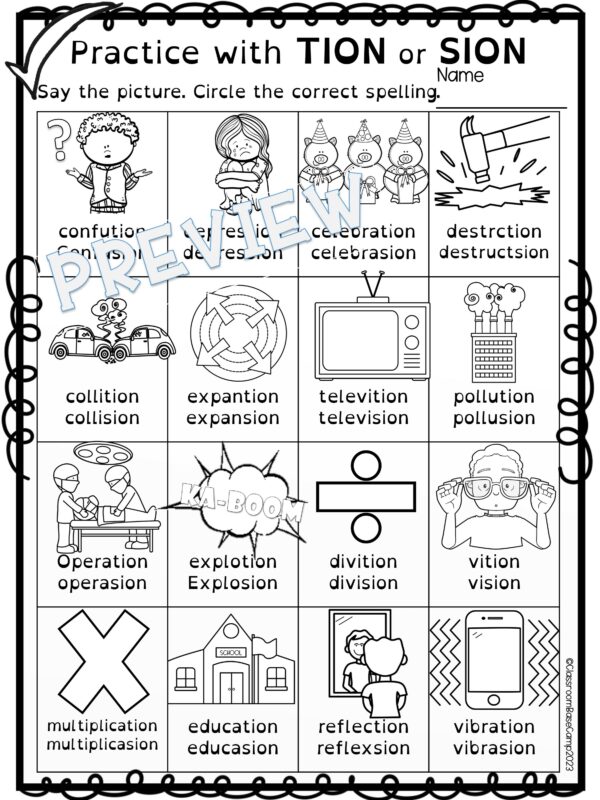 TION SION CIAN Suffixes - Orton Gillingham Suffix Spelling Rules | Made ...