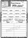 Open Syllable Words- Two Syllable Orton Gillingham | Made By Teachers