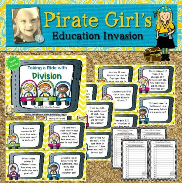 Division Word Problem Task Cards | Made By Teachers