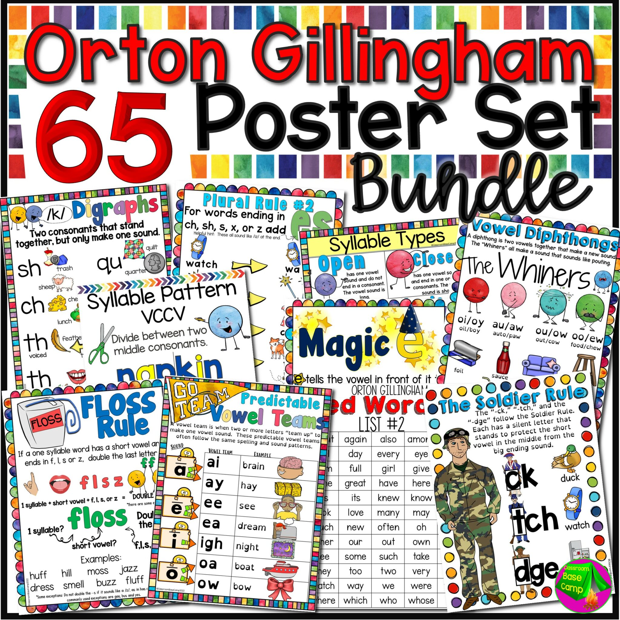 Orton Gillingham Poster Bundle - OG Anchor Charts Level 1-4 | Made By ...