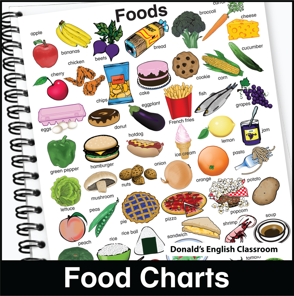 Food Charts Interactive Notebooks ESL ELL Newcomer | Made By Teachers