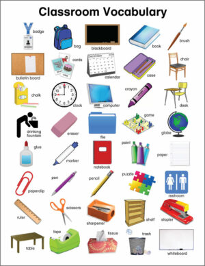 Classroom Vocabulary Charts Interactive Notebooks ESL ELL Newcomer ...