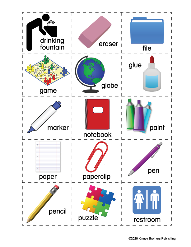 Classroom Vocabulary Charts Interactive Notebooks ESL ELL Newcomer ...