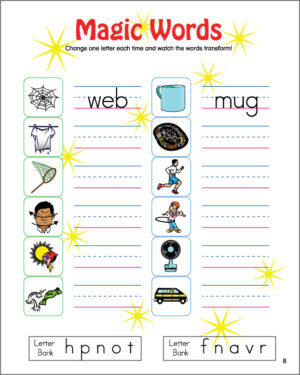 CVC Word Magic Worksheets ESL ELL Newcomer | Made By Teachers