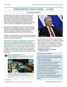 Presidente Miguel Díaz-Canel - Scaffolded Cultural Activity: La ciencia ...