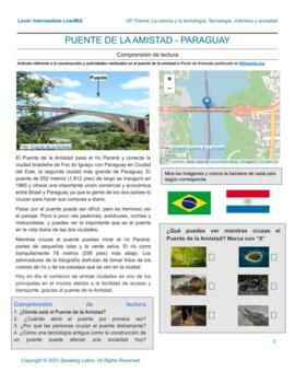 Puente de la Amistad - Scaffolded Cultural Activity: La ciencia y la ...