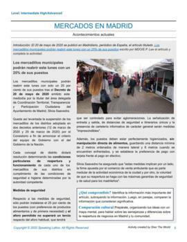 Reabrir mercados en España - Scaffolded Cultural Activity: Noticias del ...