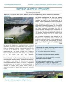 Represa de Itaipú - Scaffolded Cultural Activity: La ciencia y la ...