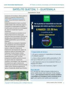 Satélite Quetzal 1 - Scaffolded Cultural Activity: La ciencia y la ...