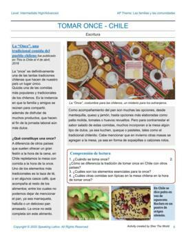 Tomar once - Scaffolded Cultural Activity: Familias y comunidades ...