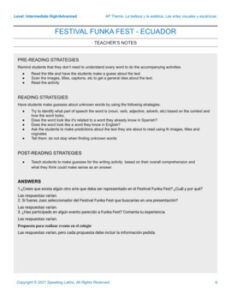 Festival Funka Fest - Scaffolded Cultural Activity: La belleza y la ...