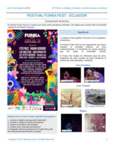 Festival Funka Fest - Scaffolded Cultural Activity: La belleza y la ...