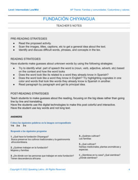 Fundación Chiyangua - Scaffolded Cultural Activity: Familias y ...