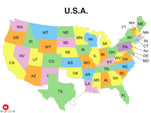 USA Map Puzzle ESL EFL ELL Newcomer | Made By Teachers