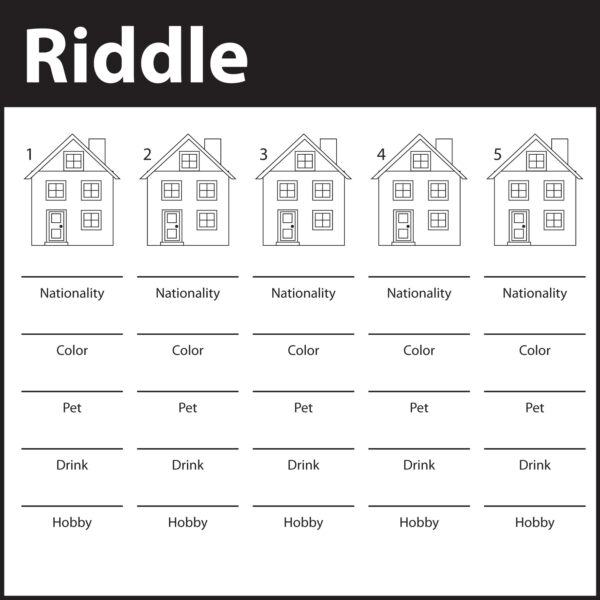 Einstein Riddle Logic Puzzle ESL EFL ELL Newcomer | Made By Teachers