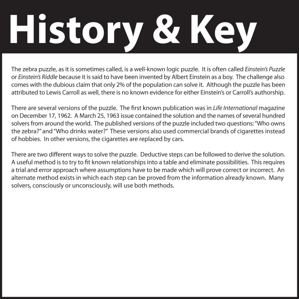 Einstein Riddle Logic Puzzle ESL EFL ELL Newcomer | Made By Teachers