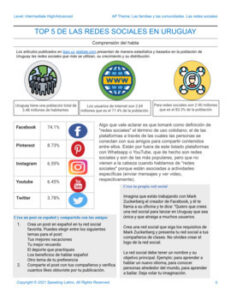 Las redes sociales - Scaffolded Cultural Activity: Familias y ...