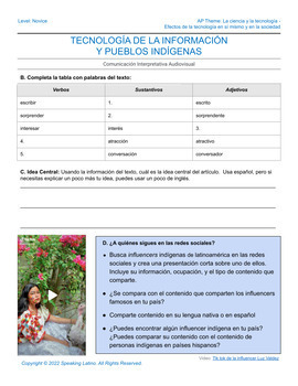 Tecnología de la Información - Scaffolded Cultural Activity Ciencia y ...