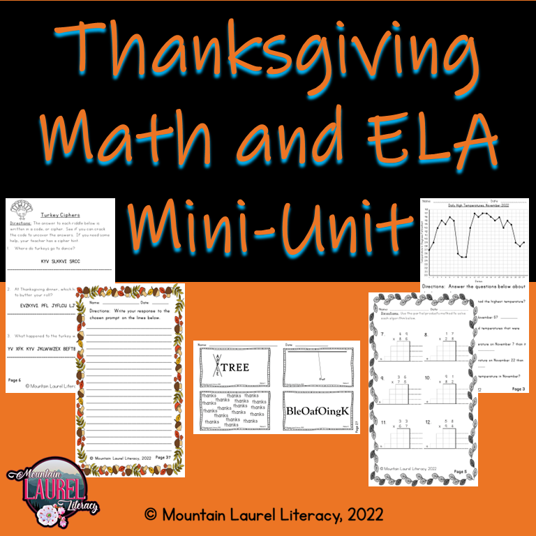 Thanksgiving Math and Literacy Grades 4 and 5 | Made By Teachers