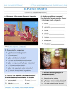 El pueblo Diaguita - Scaffolded Cultural Activity: Identidad nacional y ...