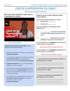 ¿Qué es la apropiación cultural? Scaffolded Cultural Activity ...