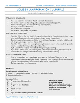 ¿Qué es la apropiación cultural? Scaffolded Cultural Activity ...