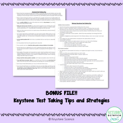 Biology Keystone Exam Content Review Packet with Answer Key | Made By ...