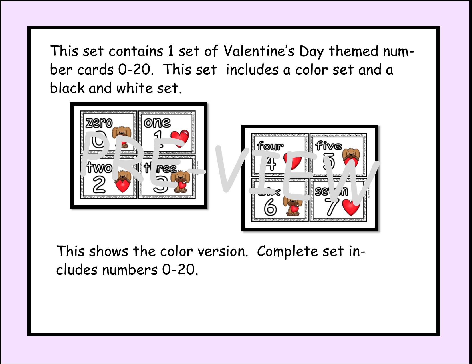Valentine's Day Number Cards 0 - 20 | Made By Teachers