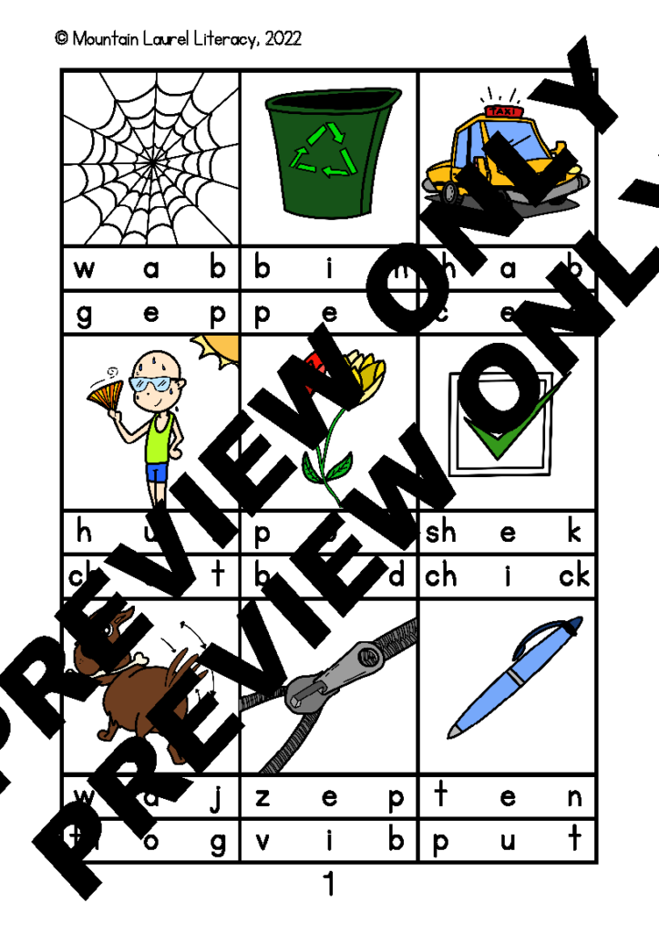 Phonics Worksheets Short Vowels Word Building First Grade | Made By ...