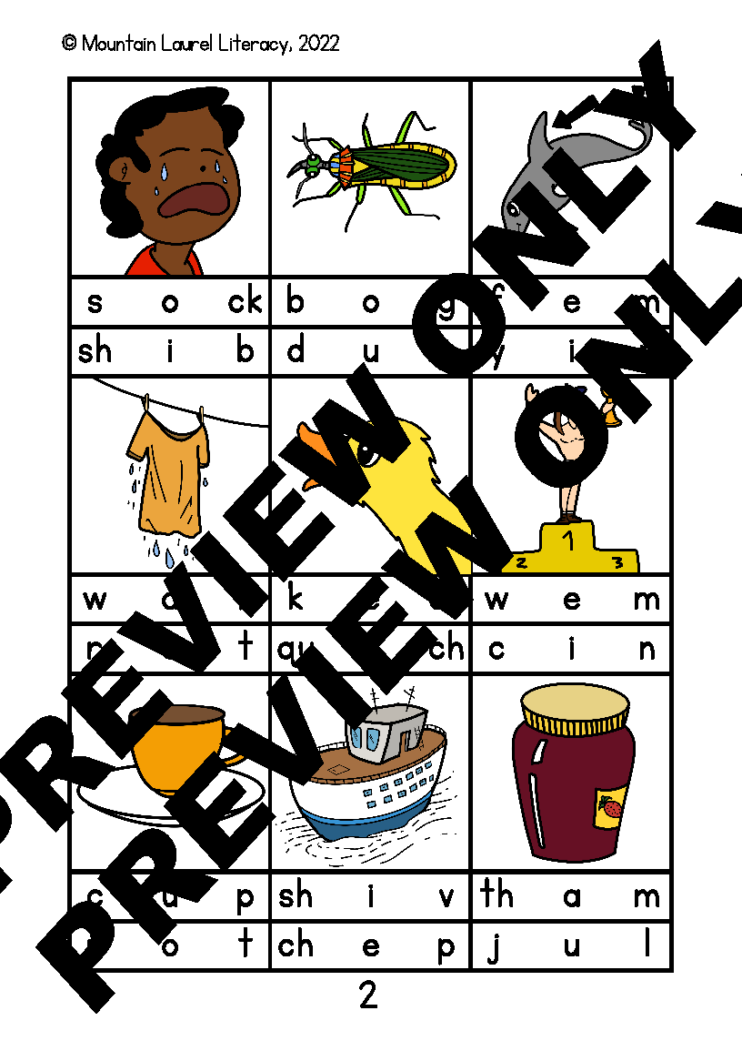Phonics Worksheets Short Vowels Word Building First Grade | Made By ...
