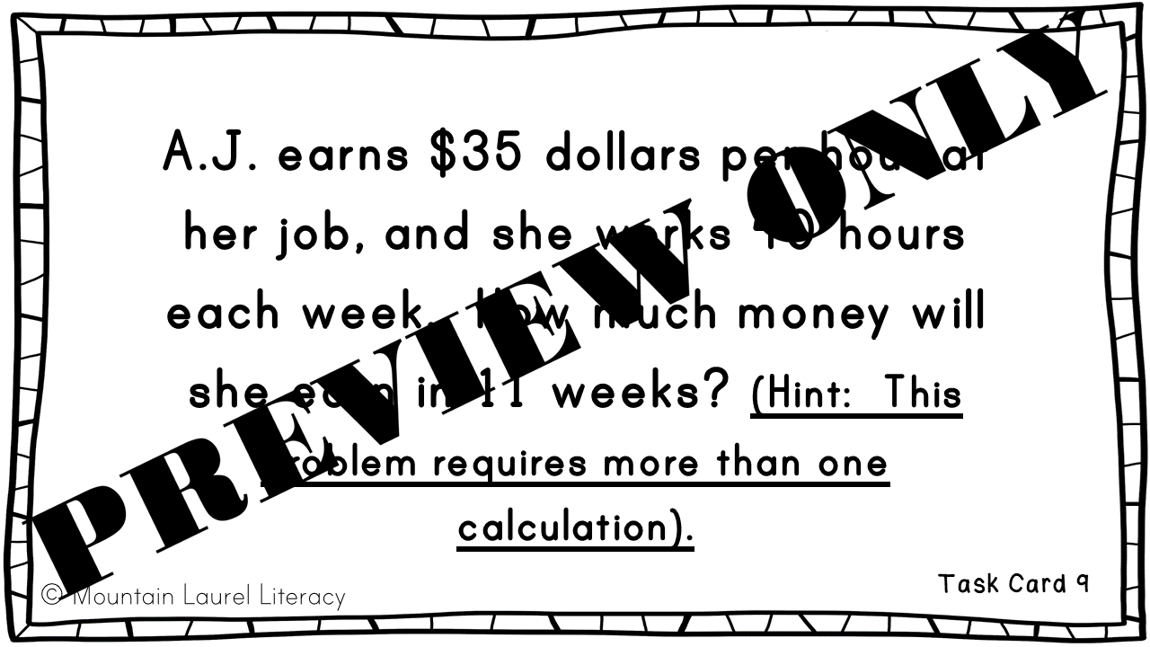 Word Problems Grade 4 and 5 Task Cards | Made By Teachers